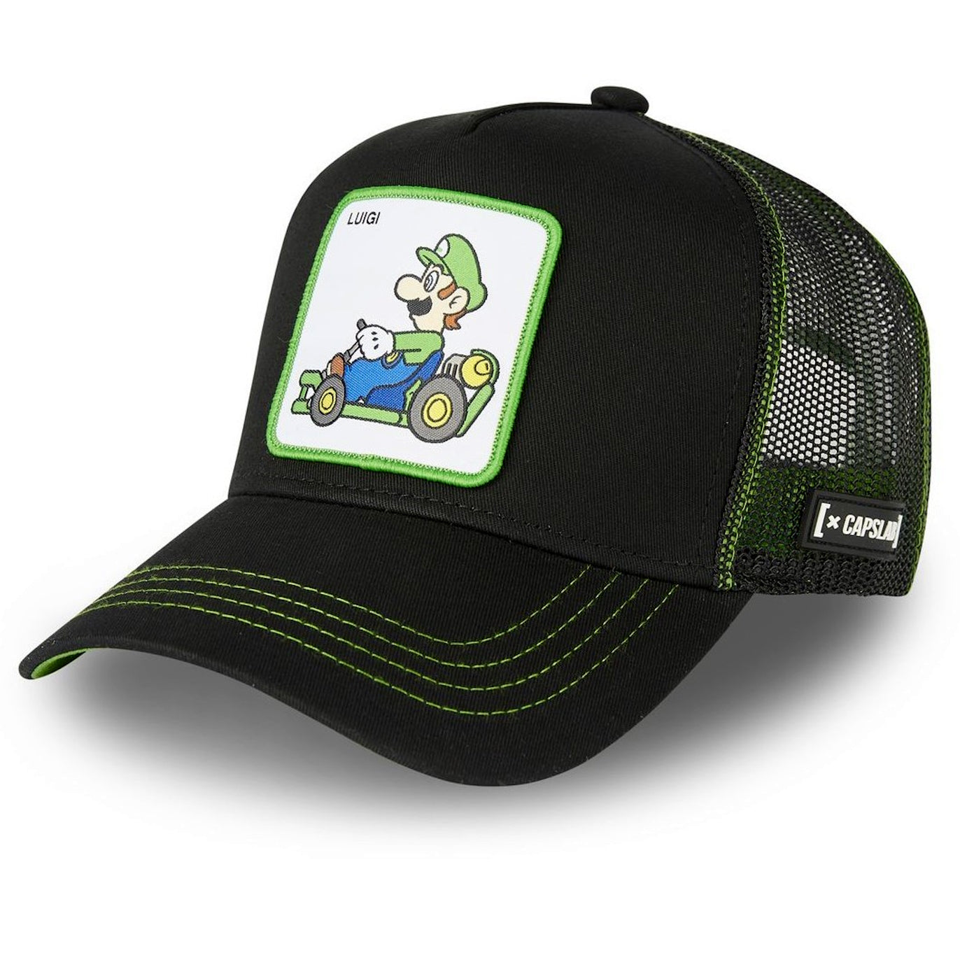 CAPSLAB Mario Kart Luigi Black Green – Capsleb